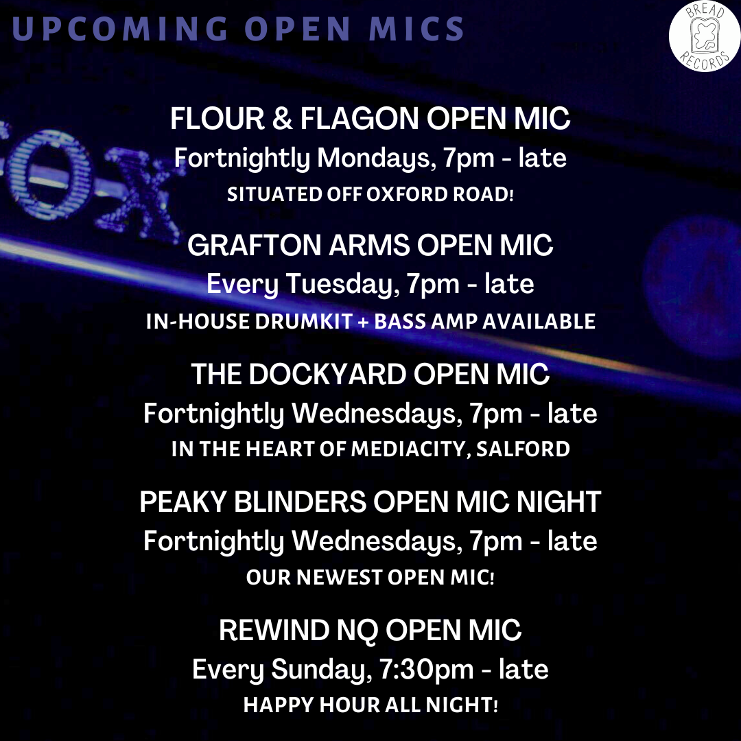 All of our open mic nights 🌙 – Bread Records